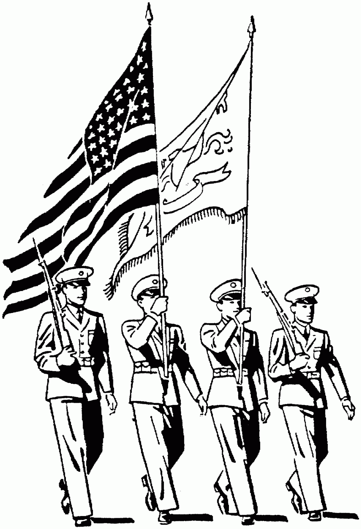 coloring-sheet-color-guard-001 - USS KIDD